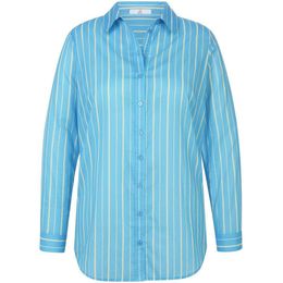 Emilia Lay - Bluse, blau, Gr. 48 / XL - Baumwolle