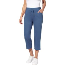 Damen Freizeithose in 7/8-L&auml;nge jeansblau, Gr&ouml;&szlig;e 48
