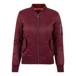 Allwetterjacke Urban Classics "Urban Classics Damen Ladies Basic Bomber Jacket", Damen, Gr. XS, burgundy, 100% Polyamid, unifarben, normal, amerikanischer Ausschnitt, Jacken
