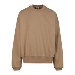 Rundhalspullover DEF "DEF Herren DEF Crewneck", Damen, Gr. S, dust, 80% Baumwolle, 20% Polyester, unifarben, relaxed fit, Rundhals, Pullover Rundhalspullover