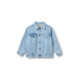 Jeansjacke Wheat "Wheat Denim Jacket Bowie", Jungen, Gr. 128, light blau, 100% Baumwolle, unifarben, normal, amerikanischer Ausschnitt, Jacken Jeansjacke