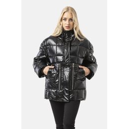 Cipo & Baxx Winterjacke CIPO & BAXX "WM142", Damen, Gr. L, schwarz, 75% Polyester, 25% Polyurethan, unifarben, relaxed fit normal, Rundhals, Jacken Winterjacke, Stilvoller Schutz f&uuml;r kalte Tage