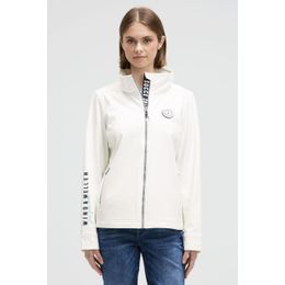 Softshelljacke SOCCX, Damen, Gr. S, wei&szlig;, Softshell, Material Oberstoff Au&szlig;enseite: 92% Polyester, 8% Elasthan, Material Oberstoff Innenseite: 100% Polyester, slim fit normal, eingesetzt gerader Abschluss, Jacken Softshelljacke, mit Stehkragen