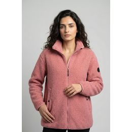 Fleecejacke Icepeak "Icepeak PARACHUTE", Damen, Gr. L, pink, Obermaterial: 100% Polyester, Jacken Fleecejacke, sportlicher Stil, mit Stehkragen, mit zwei Vordertaschen mit Kn&ouml;pfen