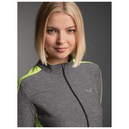 Trainingsjacke TRIGEMA "TRIGEMA Fahrradjacke mit kontrastfarbigen Elementen", Damen, Gr. XXL, schwarz, bunt, 90% Polyester, 10% Elastan, Jacken Trainingsjacke