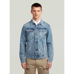 G-Star Raw Jeansjacke G-STAR "Essential TD Arc 3D Jacke", Damen, Gr. L, faded mineral blau, Obermaterial: 30% Baumwolle, 20% Baumwolle, Jacken Jeansjacke
