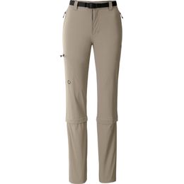 Zip-off-Hose LPO "Damen Zip-Off-Hose Coralie", Damen, Gr. 21, Normalgr&ouml;&szlig;en, grau (vetiver), 94% Polyester, 6% Elasthan, Hosen