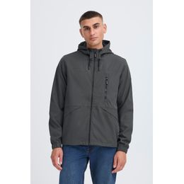 Windbreaker Blend "BHEfik", Herren, Gr. M, forged iron, 100% Polyester, unifarben, normal normal, hoch geschlossener Ausschnitt, elastischer Bund, Jacken Windbreaker, Stylischer Windbreaker mit Taschen