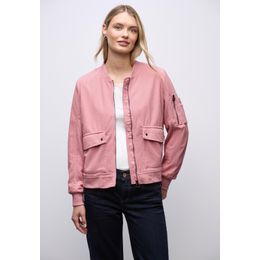 Cordjacke Street One, Damen, Gr. 36, powder pink, Stoff, Obermaterial: 100% Polyester; Futter: 100% Polyester, unifarben, comfort fit normal, Rundhals, Rippb&uuml;ndchen, Jacken, mit Taschen-Detail