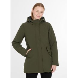 Parka Ragwear "NAVANUTI", Damen, Gr. XS, schwarz olive, Web, Obermaterial: 96% Polyester, 4% Elasthan, unifarben, h&uuml;ftbedeckend, gerader Abschluss, Jacken Parka