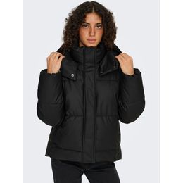Steppjacke Only "ONLAGNES COATED PUFFER JACKET OTW", Damen, Gr. L, schwarz, Steppware, Obermaterial: 100% Polyester, unifarben, normal, Jacken Steppjacke