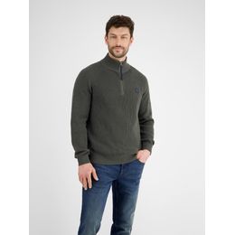 Troyer Lerros "Lerros Herren Stricktroyer, grob gerippt", Herren, Gr. 3XL, chilled olive, 100% Baumwolle, ohne Ausschnitt, Pullover Troyer