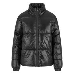 Winterjacke Urban Classics "Urban Classics Ladies Recycled Short Shiny Puffer Jacket", Damen, Gr. L, schwarz, 100% Polyamid, unifarben, normal, amerikanischer Ausschnitt, Jacken Winterjacke