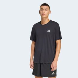 Laufshirt adidas Performance "Run Ess Tee M", Herren, Gr. M, schwarz, Obermaterial: 100% Polyester, Rundhals, Shirts Laufshirt
