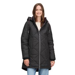Steppjacke Cartoon "Damen mit Pl&uuml;sch", Damen, Gr. 34, schwarz, Obermaterial: 100% Polyester; Futter: 100% Polyester; F&uuml;llung: 100% Polyester, gerade, Jacken Steppjacke