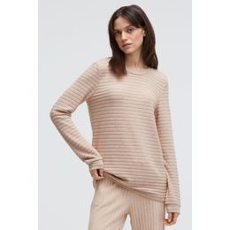 Rundhalspullover SOCCX, Damen, Gr. S, sand melange, Strick, Material: 53% Viskose, 43% Polyester, 4% Elasthan, unifarben, regular fit normal, Rundhals, eingesetzt B&uuml;ndchen, Pullover Rundhalspullover