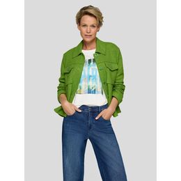Blouson Rabe "Jacke", Damen, Gr. 42, gr&uuml;n, 58%Baumwolle, 42%Polyester, unifarben, gerade, gerader Abschluss, Jacken Blouson