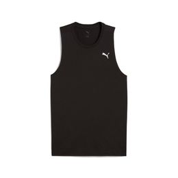 Tanktop Puma "M TAD TECH TRIBLEND SLEEVLESS TANK", Herren, Gr. L, schwarz (Puma schwarz), Jersey, Obermaterial: 50% Polyester, 25% Baumwolle, 25% Viskose, regular fit normal, Rundhals, Tops Tanktop, Regular Fit, f&uuml;r Fitness-Training, mit Stauraum, atmungsaktiv