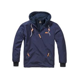 Anorak Brandit "Brandit Herren Pull Over Windbreaker", Herren, Gr. 3XL, navy, 100% Polyamid, unifarben, normal, ohne Ausschnitt, Jacken