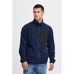 Fleecejacke Blend "BHSweatshirt", Herren, Gr. M, blau (marineblaus), 100% Polyester, unifarben, regular fit normal, elastischer Bund, Jacken Fleecejacke, Kuschelige Teddyjacke