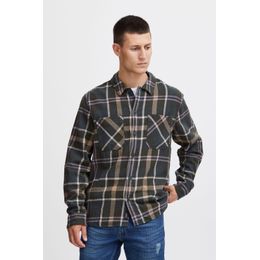 Kurzjacke Blend "BHJacket", Herren, Gr. L, deep forest, Web, 100% Baumwolle, unifarben, loose fit normal, mit Knopf, Jacken Kurzjacke, Stilvolle &Uuml;bergangsjacke