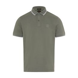 Poloshirt BOSS Orange "Passertip", Herren, Gr. L, open grau076, Piqu&eacute;, Obermaterial: 95% Baumwolle, 5% Elasthan, slim fit h&uuml;ftbedeckend, V-Ausschnitt, eingesetzt B&uuml;ndchen, Shirts, mit BOSS Logo-Badge