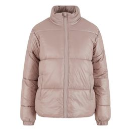 Winterjacke Urban Classics "Urban Classics Ladies Recycled Short Shiny Puffer Jacket", Damen, Gr. XS, duskrose, 100% Polyamid, unifarben, normal, amerikanischer Ausschnitt, Jacken Winterjacke