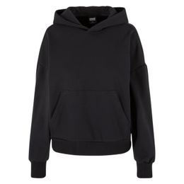 Kapuzenpullover Urban Classics "Urban Classics Damen Ladies Cozy Oversized Hoody", Damen, Gr. L, schwarz, 95% Baumwolle, 5% Elasthan, unifarben, loose fit, ohne Ausschnitt, Pullover Kapuzenpullover