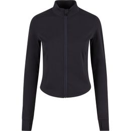 Allwetterjacke Urban Classics "Urban Classics Ladies Sports Jacket Slim", Damen, Gr. XL, schwarz, 75% Polyimid, 25% Elasthan, unifarben, slim fit, amerikanischer Ausschnitt, Jacken