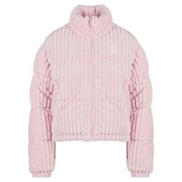 Karl Kani Damen Cordjacke "Karl Kani Og K Corduroy Short Puffer Jacket"pink, Gr. S, mehrfarbig, 100% Polyester, Jacken