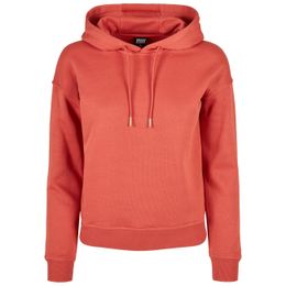 Kapuzenpullover Urban Classics "Urban Classics Damen Ladies Hoody", Damen, Gr. M, rotearth, 63% Baumwolle, 37% Polyester, unifarben, normal, ohne Ausschnitt, Pullover Kapuzenpullover