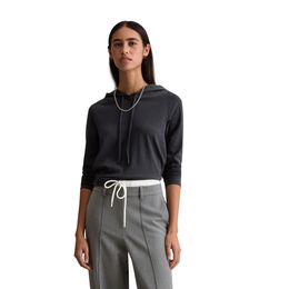 Marc O'Polo Langarmshirt MARC O'POLO DENIM "aus weichem Single Jersey", Damen, Gr. S, blau depths, Obermaterial: 100% Baumwolle, unifarben, Basic, relaxed fit, normaler Saum, Shirts Langarmshirt