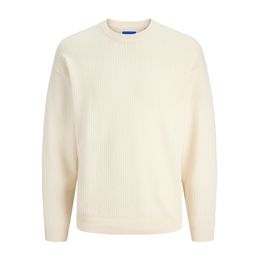 Jack & Jones JACK & JONES Herren Strickpullover "JORGREENE KNIT STRUCTURE CREW NECK CA"sea salt, Gr. XS, unifarben, Strick, Obermaterial: 100% Baumwolle, Pullover