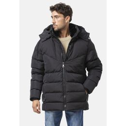 Cipo & Baxx Winterjacke CIPO & BAXX "CM198", Herren, Gr. M, schwarz, Stoff, 100% Polyester, unifarben, figurumspielend normal, Jacken Winterjacke, mit Rei&szlig;verschlusstaschen