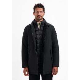 Parka NO EXCESS "NO EXCESS Langer Parka mit Stehkragen NOX Jacket", Herren, Gr. 3XL, schwarz, 95% Polyester, 5% Elasthan, Jacken Parka