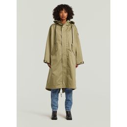 G-Star Raw Parka G-STAR "Rovic Loose Parka", Damen, Gr. XXS, ensis gr&uuml;n, Obermaterial: 97% Baumwolle, 3% Elasthan, Jacken Parka