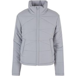 Allwetterjacke Urban Classics "Urban Classics Damen Ladies Arrow Puffer Jacket", Damen, Gr. S, lightasphalt, 100% Polyester, unifarben, normal, Rundhals, Jacken