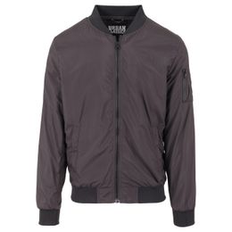 Allwetterjacke Urban Classics "Urban Classics Herren Light Bomber Jacket", Damen, Gr. S, schwarz, 100% Polyester, unifarben, normal, amerikanischer Ausschnitt, Jacken