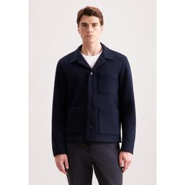 Hemdjacke Seidensticker, Herren, Gr. XL, navy, 70% Polyester, 30% Wolle, unifarben, Jacken