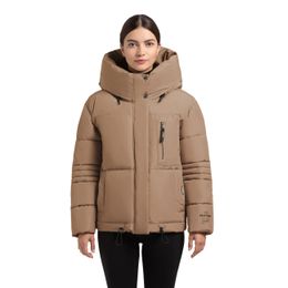 Steppjacke Khujo "PEEKE2", Damen, Gr. L (40), cookie beige, Steppware, Obermaterial: 100% Polyester. Futter: 100% Nylon. Wattierung: 100% Polyester, unifarben, elastischer Bund, Jacken Steppjacke