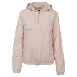 Allwetterjacke Urban Classics "Urban Classics Damen Ladies Basic Pull Over Jacket", Damen, Gr. S, lightpink, 100% Polyester, unifarben, normal, ohne Ausschnitt, Jacken
