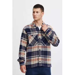 Kurzjacke Blend "BHOuterwear", Herren, Gr. XXL, blau (marineblaus), 100% Polyester, unifarben, regular fit normal, mit Knopf, Jacken Kurzjacke, Stilvolle &Uuml;bergangsjacke