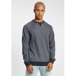 Longpullover Blend "BHKuna", Herren, Gr. S, marineblaus, Sweatware, 60% Baumwolle, 40% Polyester, meliert, normal normal, Rundhals, eng, Pullover Longpullover, Klassisches Sweatshirt mit Rundhalsausschnitt