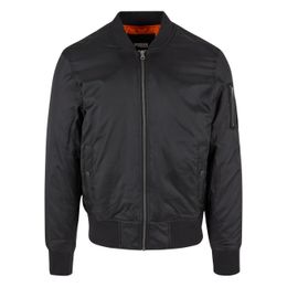 Anorak Urban Classics "Urban Classics Herren Basic Bomber Jacket", Herren, Gr. S, schwarz, 100% Polyamid, unifarben, normal, amerikanischer Ausschnitt, Jacken