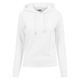 Kapuzenpullover Urban Classics "Urban Classics Damen Ladies Hoody", Damen, Gr. M, wei&szlig;, 63% Baumwolle, 37% Polyester, unifarben, normal, ohne Ausschnitt, Pullover Kapuzenpullover
