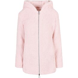 Allwetterjacke Urban Classics "Urban Classics Damen Ladies Sherpa Jacket", Damen, Gr. 4XL, pink, 100% Polyester, unifarben, normal, ohne Ausschnitt, Jacken