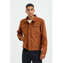 Lederimitatjacke Blend "BHJacket", Herren, Gr. XXL, toffee, 100% Polyester, unifarben, Basic, regular fit normal, normaler offener Saum, Jacken, Moderne Kunstlederjacke mit Taschen