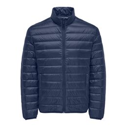 Only & Sons Steppjacke ONLY & SONS "ONSNOA LIGHT JACKET OTW CS OTL", Damen, Gr. M, blau (naval academy), Web, Obermaterial: 100% Nylon, unifarben, regular fit, Jacken Steppjacke