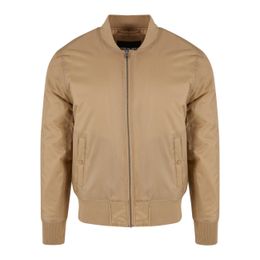 Anorak Urban Classics "Urban Classics Herren Basic Bomber Jacket", Herren, Gr. L, beige, 100% Polyamid, unifarben, normal, amerikanischer Ausschnitt, Jacken