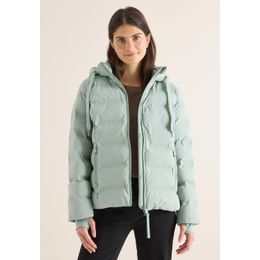 Steppjacke Cecil, Damen, Gr. L (42), smoke salvia, Stoff, Obermaterial: 100% Nylon; Futter: 100% Polyester; F&uuml;llung: 100% Polyester, unifarben, normal normal, ohne Ausschnitt, elastischer Bund, Jacken Steppjacke, mit Kapuze mit Tunnelzugband